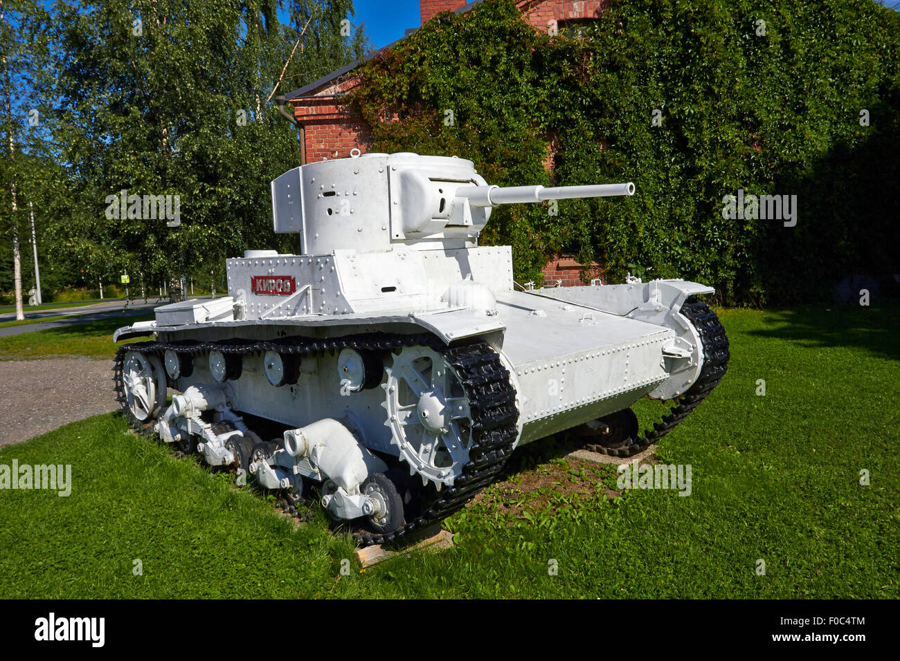 The Russian Kirov T26 tank, Hämeenlinna Finland Stock Photo - Alamy
