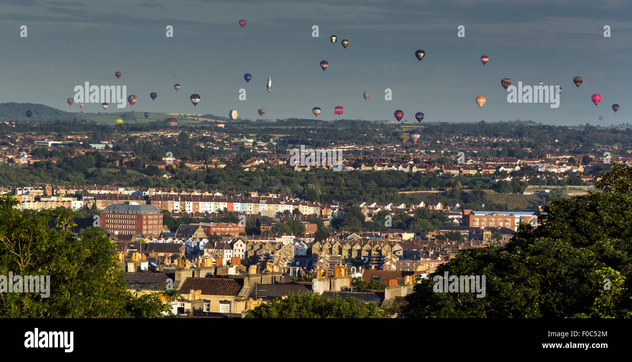 Mass hot air balloon ascent over the city of Bristol, part of the 37th ...