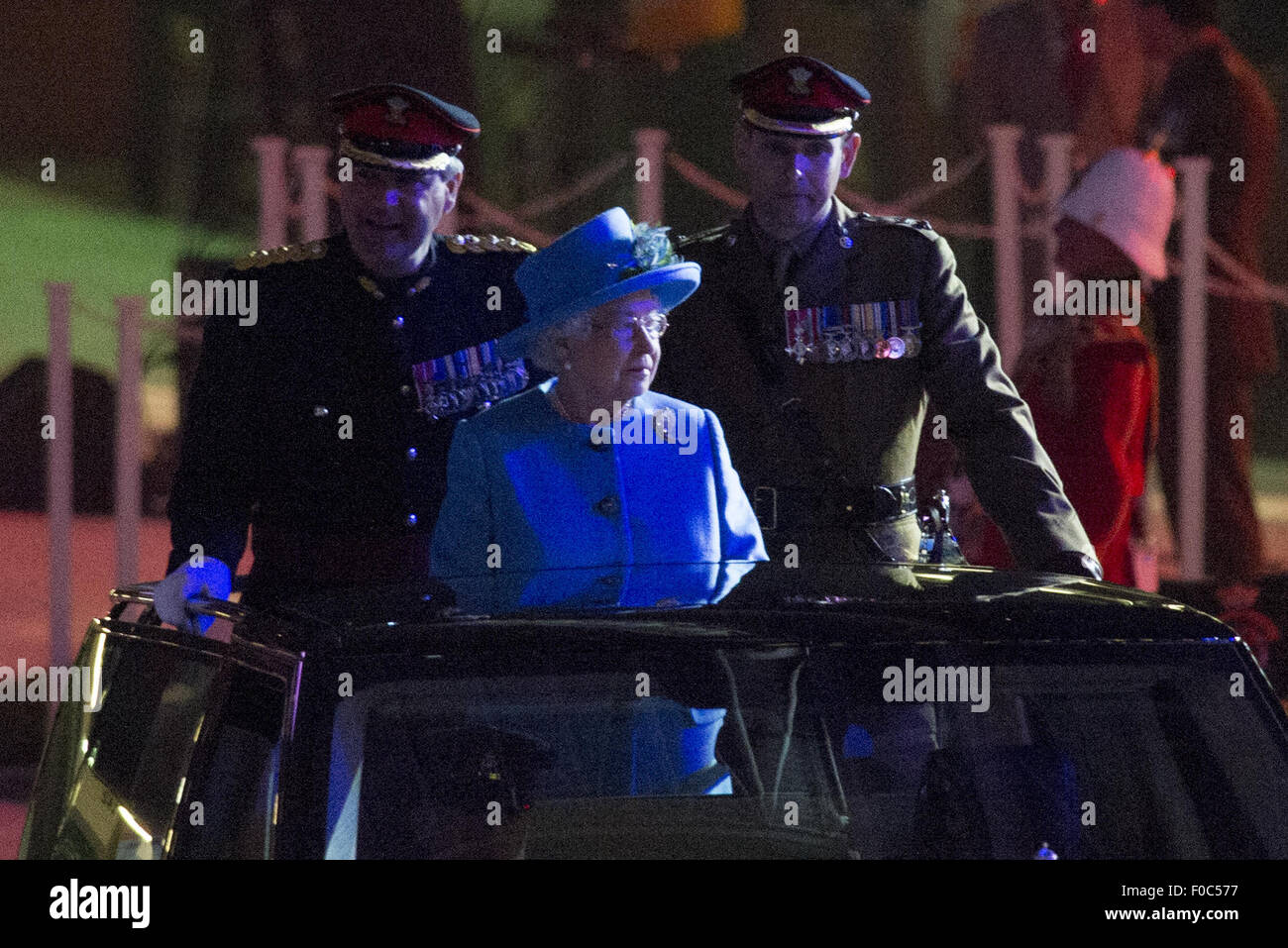 HRH The Queen presents the new colours to the Royal Welsh in the ...