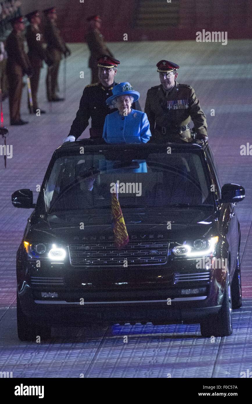HRH The Queen presents the new colours to the Royal Welsh in the ...