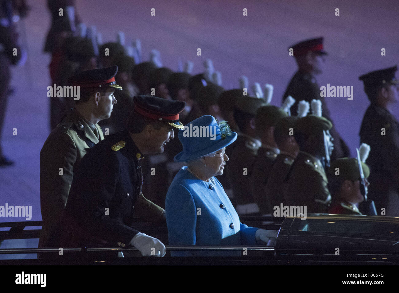 HRH The Queen presents the new colours to the Royal Welsh in the ...