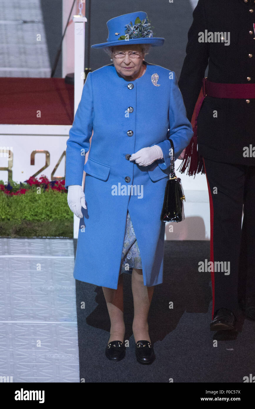 HRH The Queen presents the new colours to the Royal Welsh in the ...