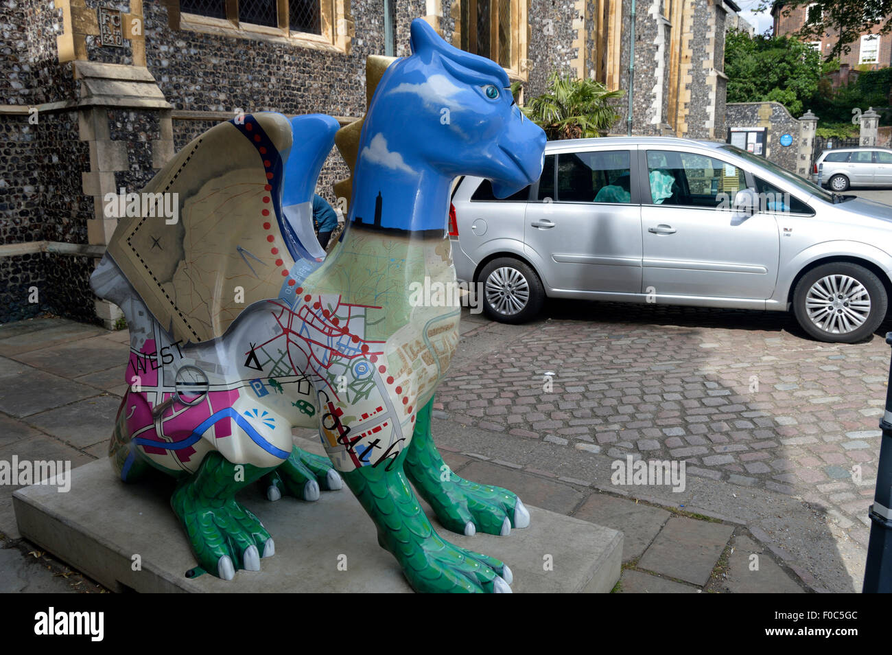 One of the Go Go Dragons on the Dragon trail around the city of Norwich ...
