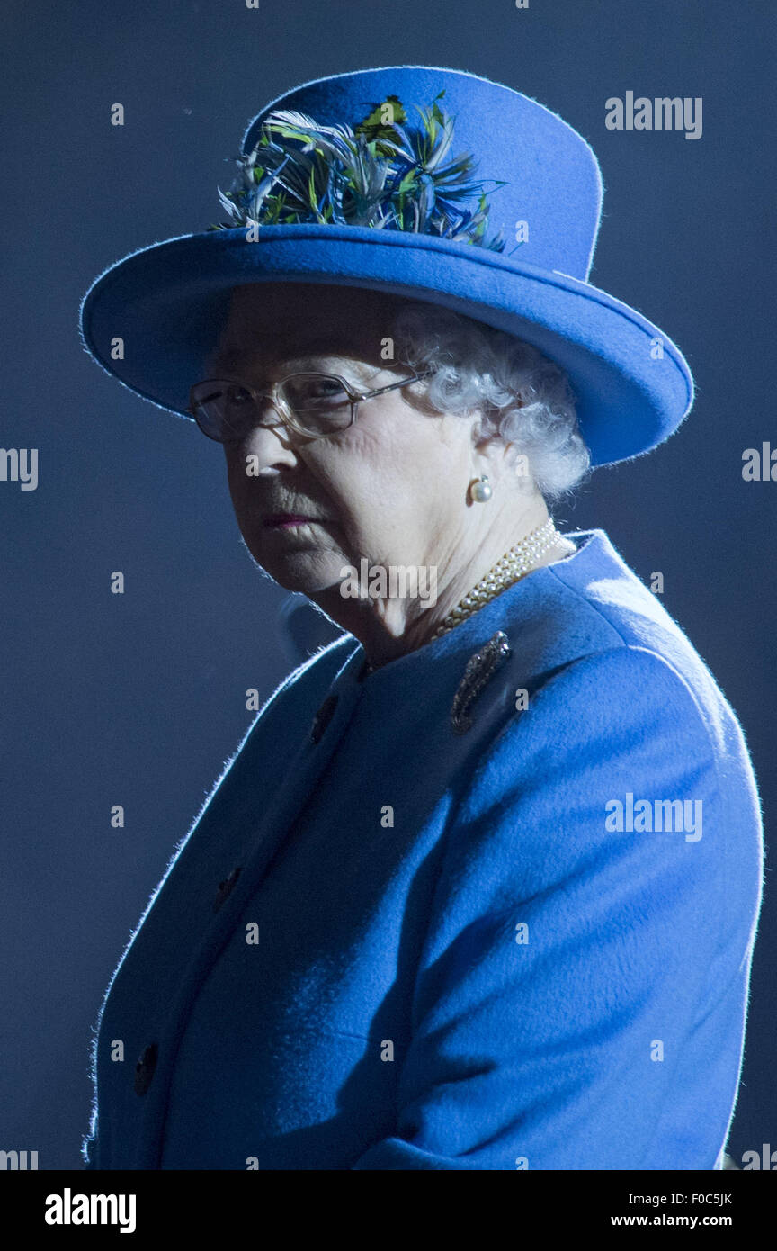 HRH The Queen presents the new colours to the Royal Welsh in the ...