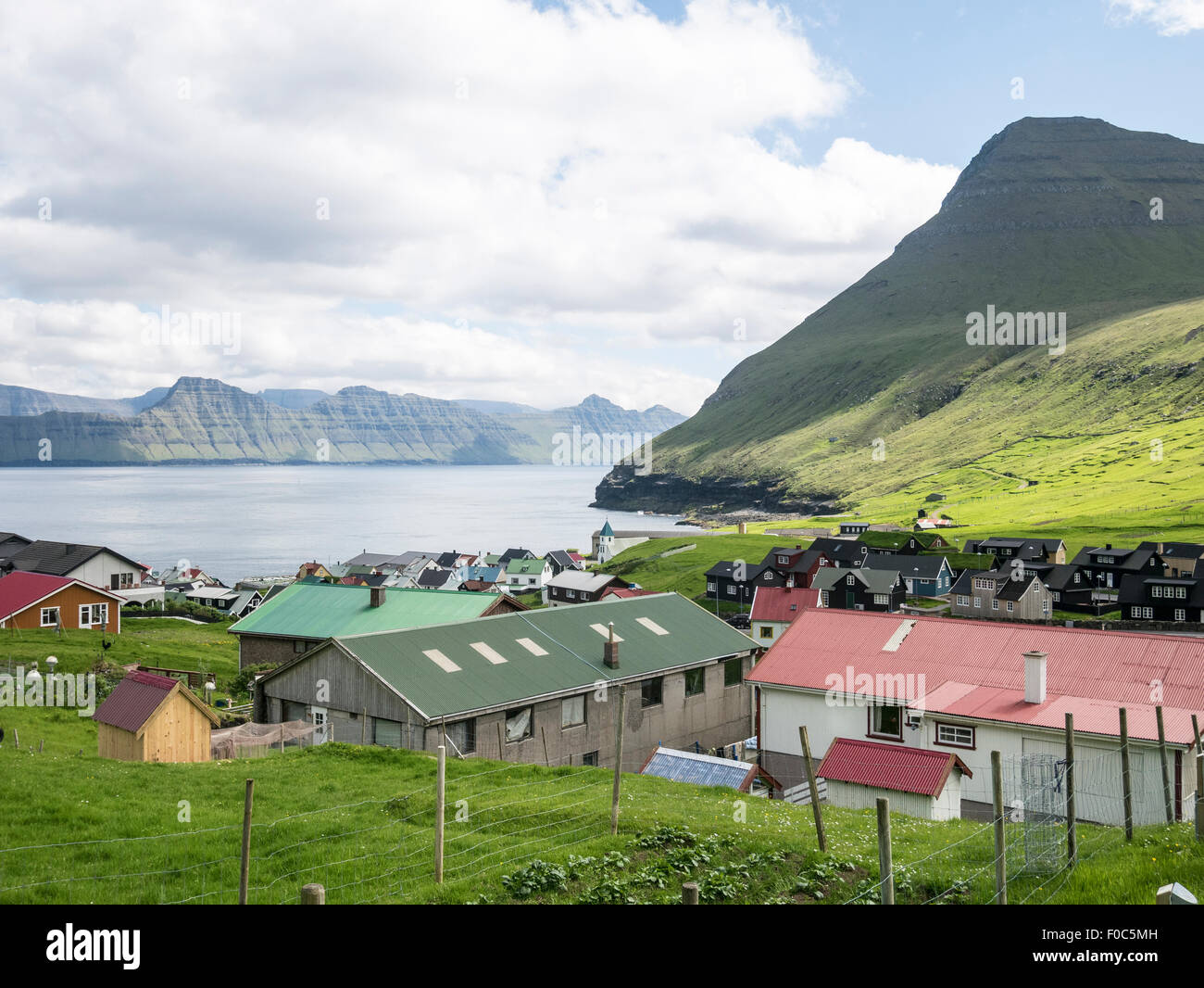 Village of Gjogv Faroe Islands Stock Photo - Alamy