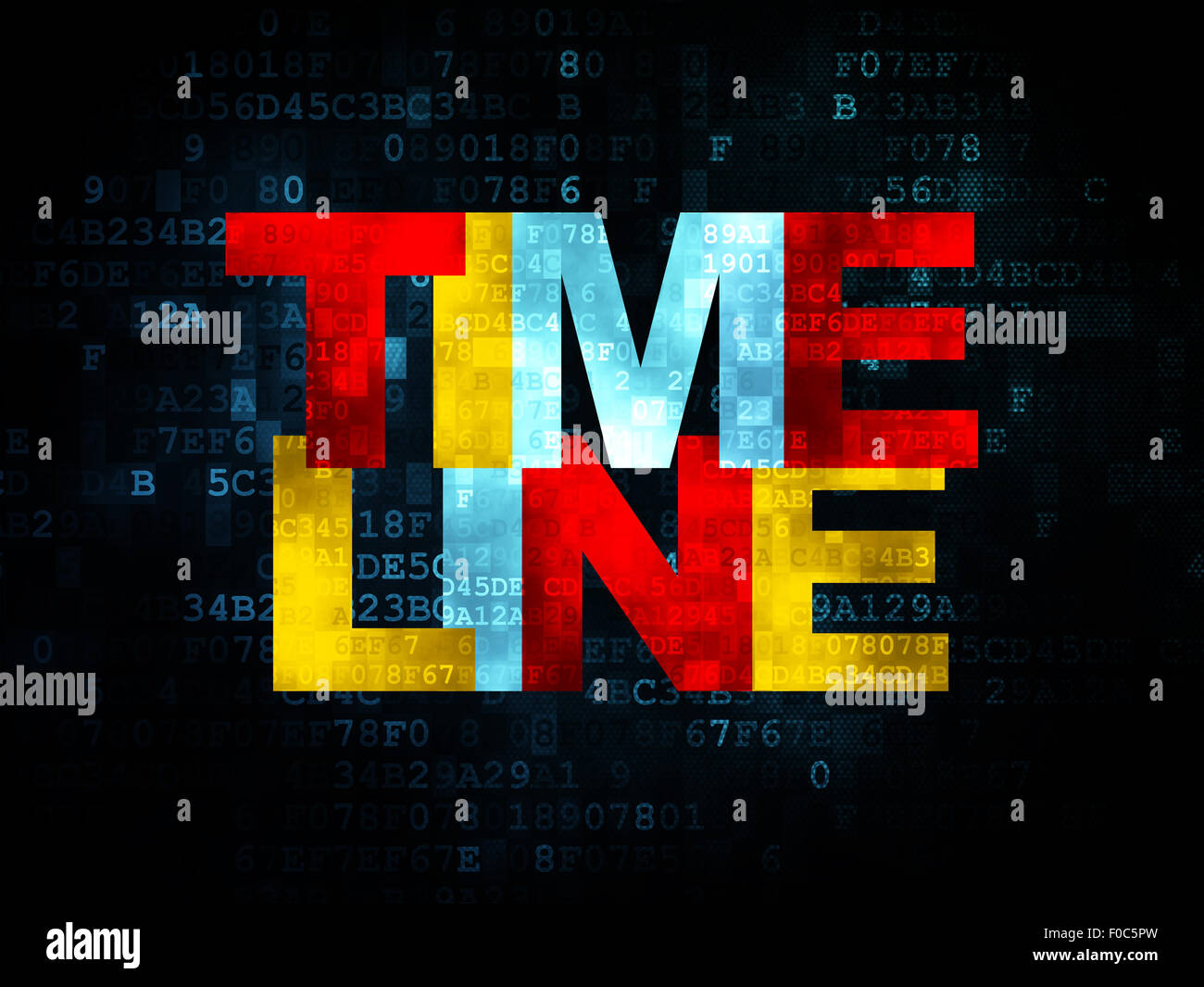 Timeline concept: Timeline on Digital background Stock Photo - Alamy