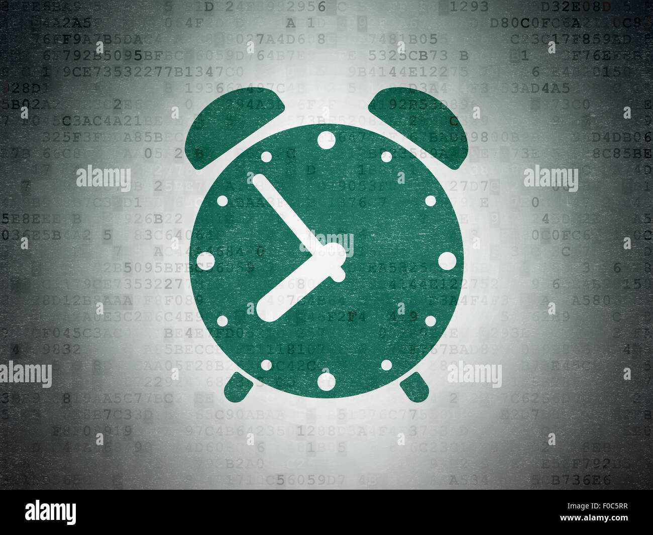 Time concept: Alarm Clock on Digital Paper background Stock Photo - Alamy