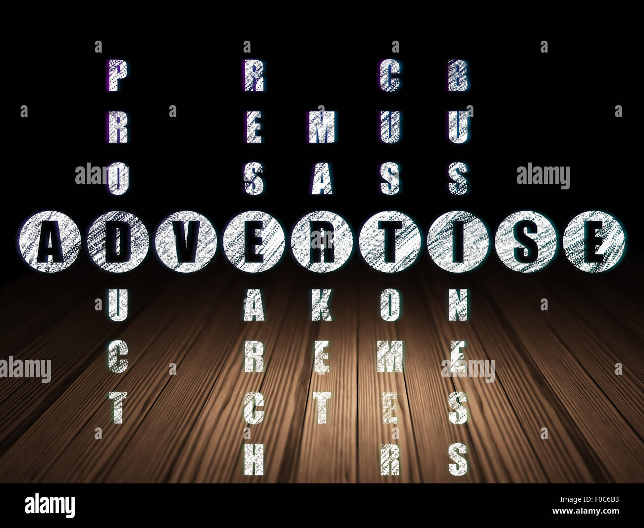Advertising concept: word Advertise in solving Crossword Puzzle Stock ...