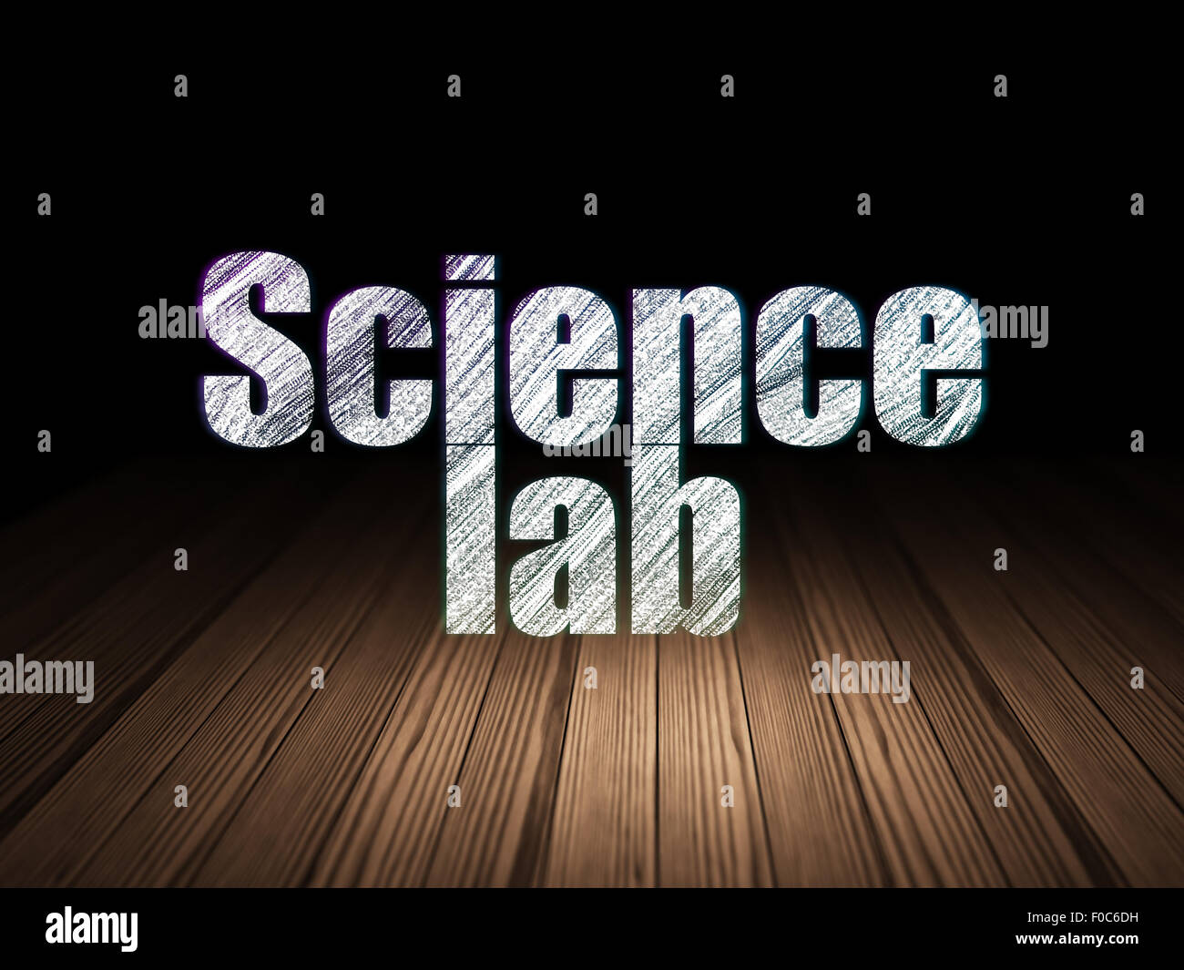 Science concept: Science Lab in grunge dark room Stock Photo - Alamy