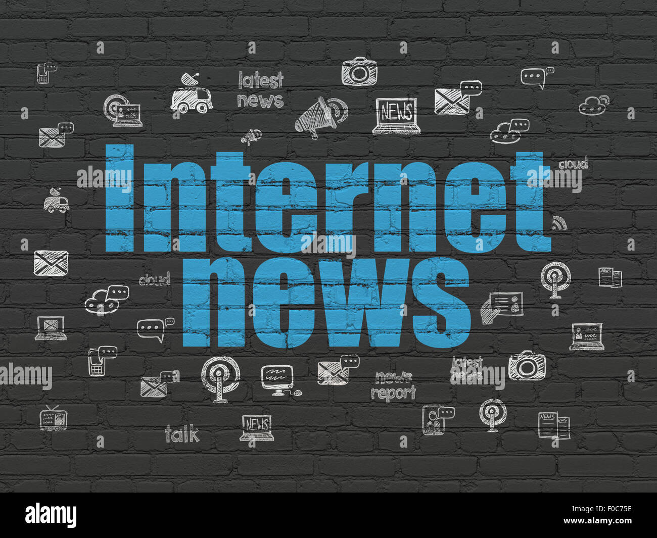 News concept: Internet News on wall background Stock Photo - Alamy