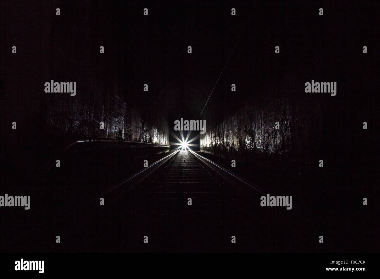 Dark train tunnel hi-res stock photography and images - Alamy