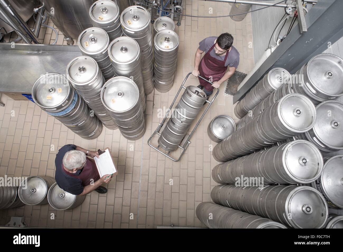Brewery moving kegs beer hi-res stock photography and images - Alamy