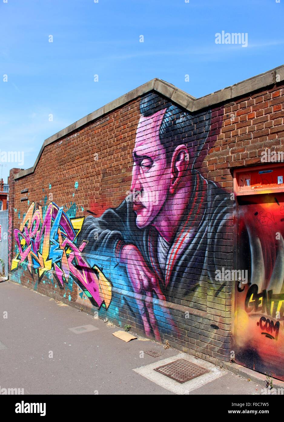 This picture was taken in Digbeth, Birmingham. The graffiti was created ...