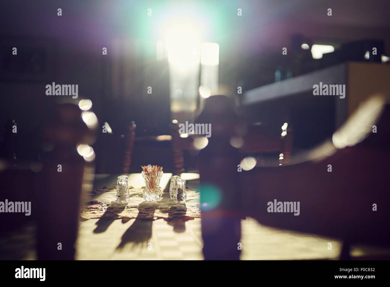 Table in sunlight, still life Stock Photo - Alamy