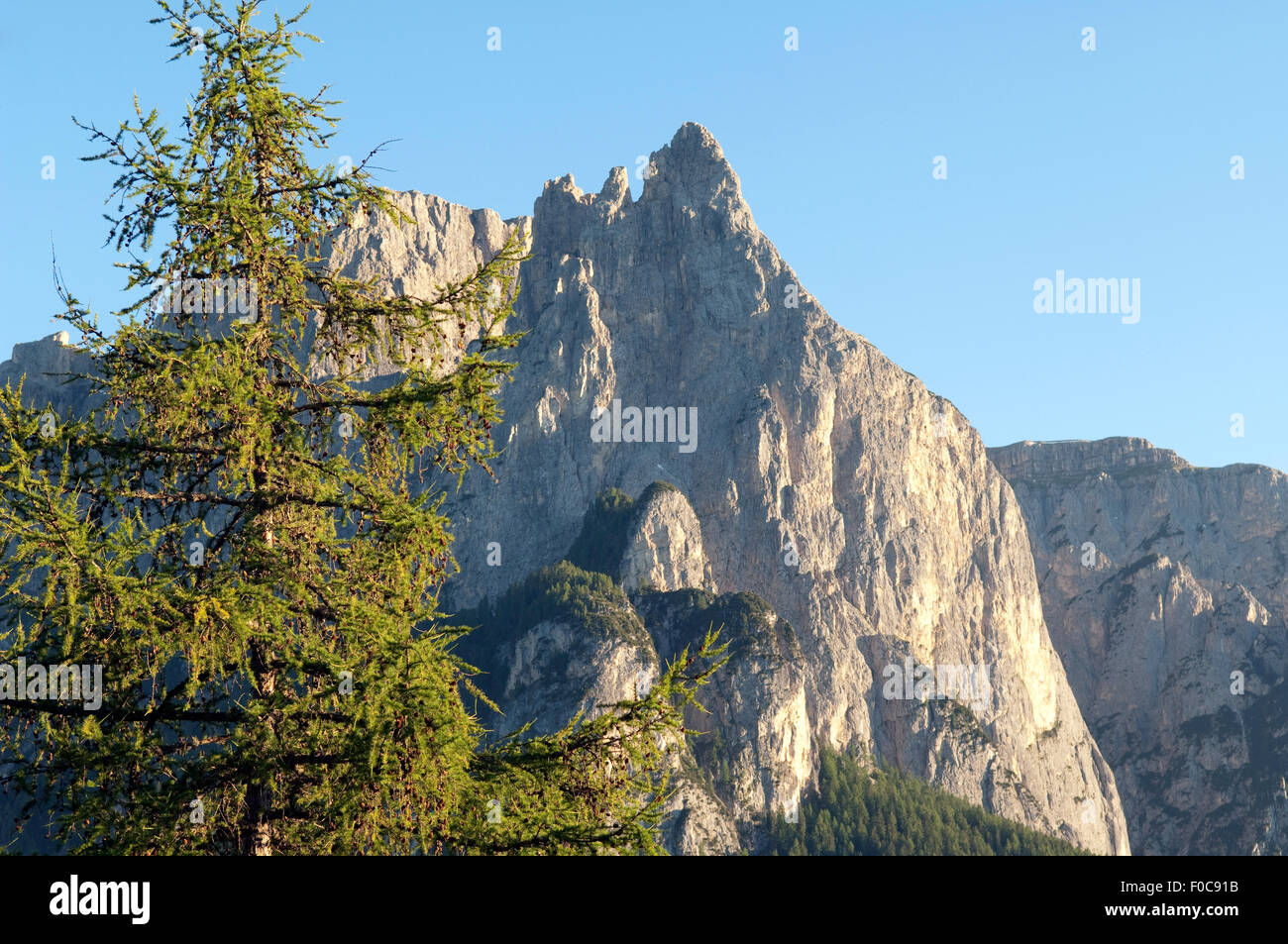 santnerspitze, Schlern, Seiser, Alm, Dolomiten Stock Photo - Alamy