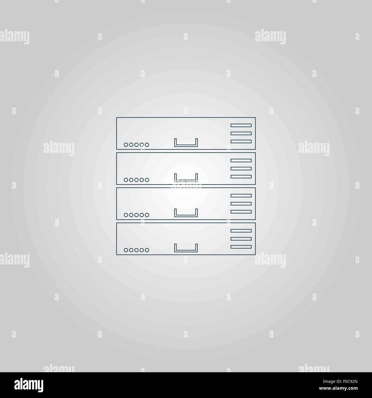 Computer Server icon, flat design Stock Vector Image & Art - Alamy