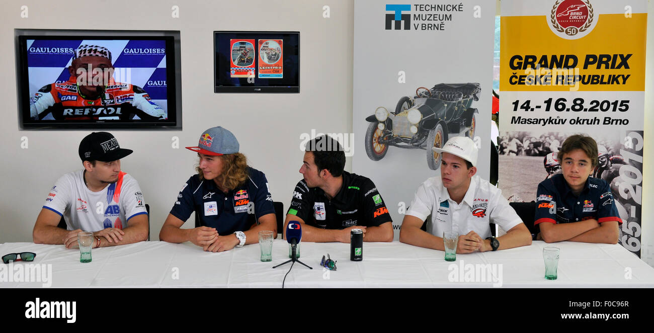 Karel Abraham (left to right), Karel Hanika, Jakub Kornfeil, Kevin ...