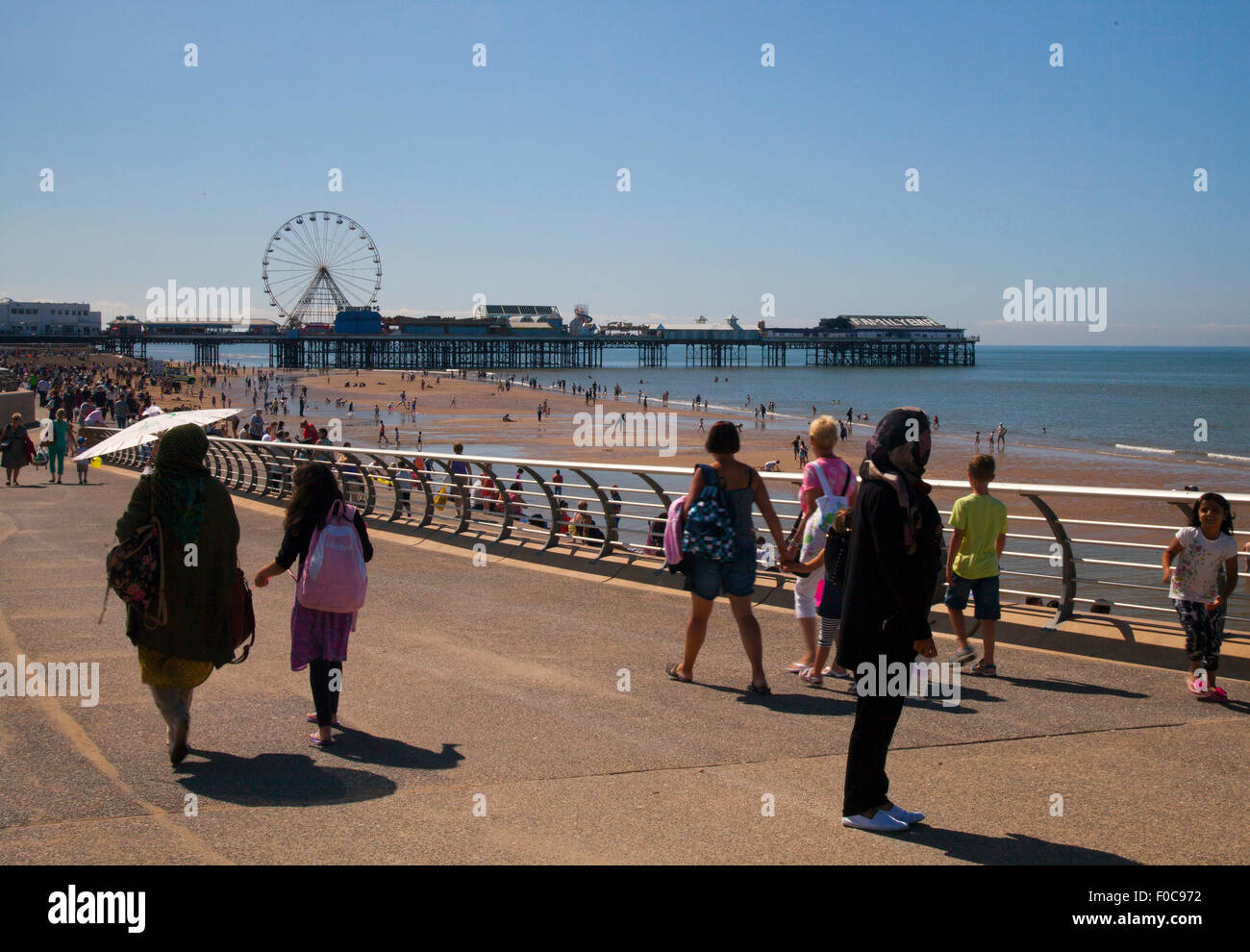 Sunny August in Blackpool, Lancashire, UK. 12th August, 2015. UK ...