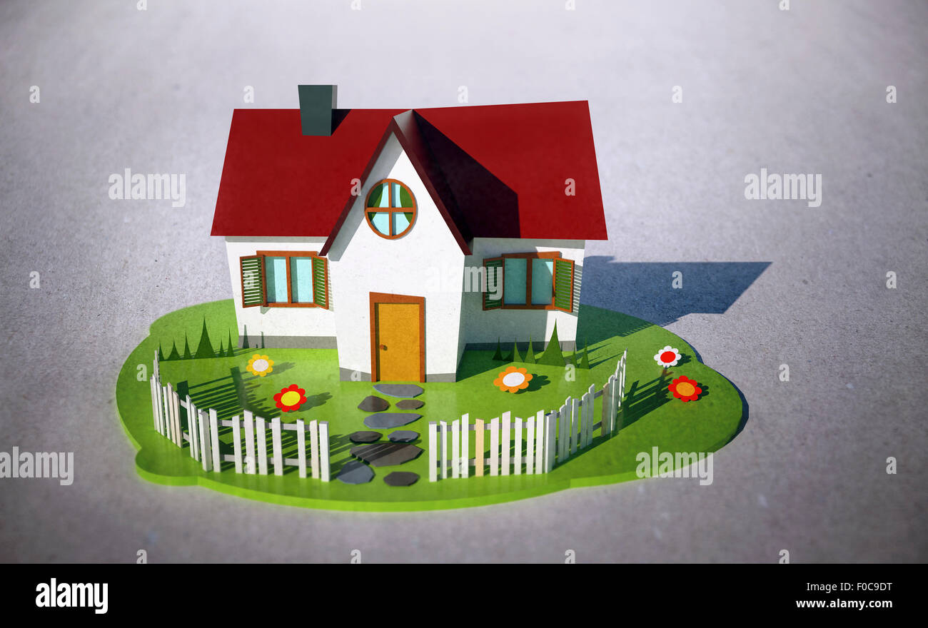 Illustrative image of house model Stock Photo - Alamy
