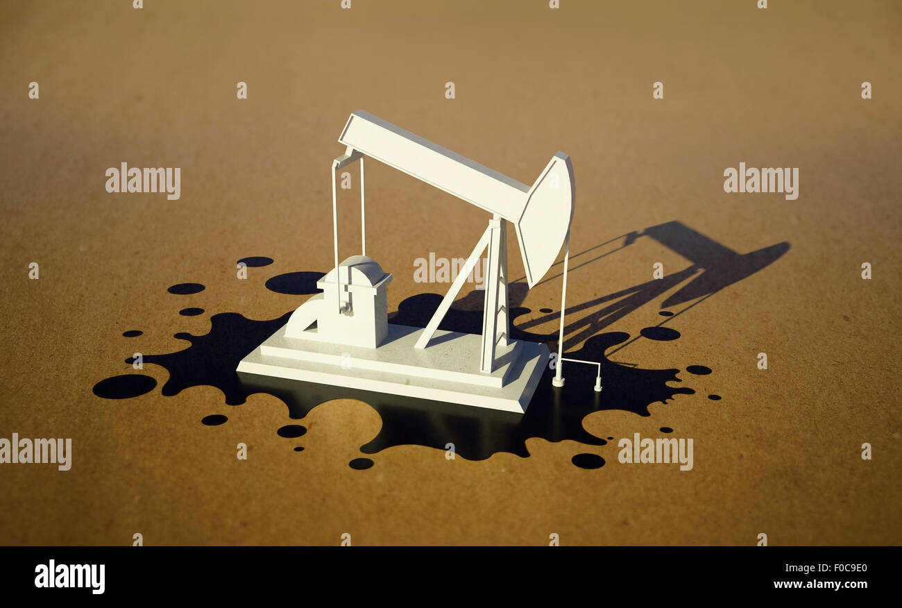 Illustrative image of oil well Stock Photo - Alamy