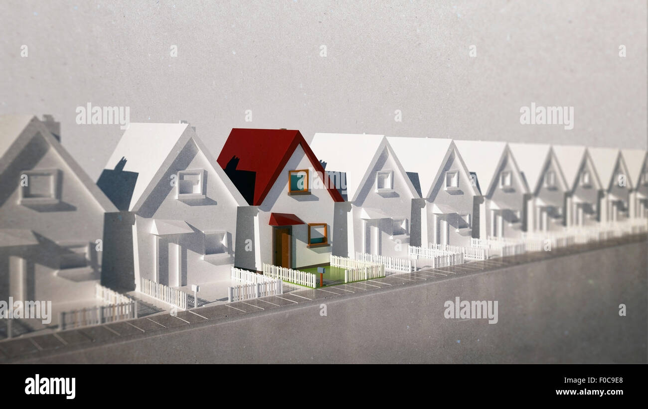 Illustrative image of model houses Stock Photo - Alamy