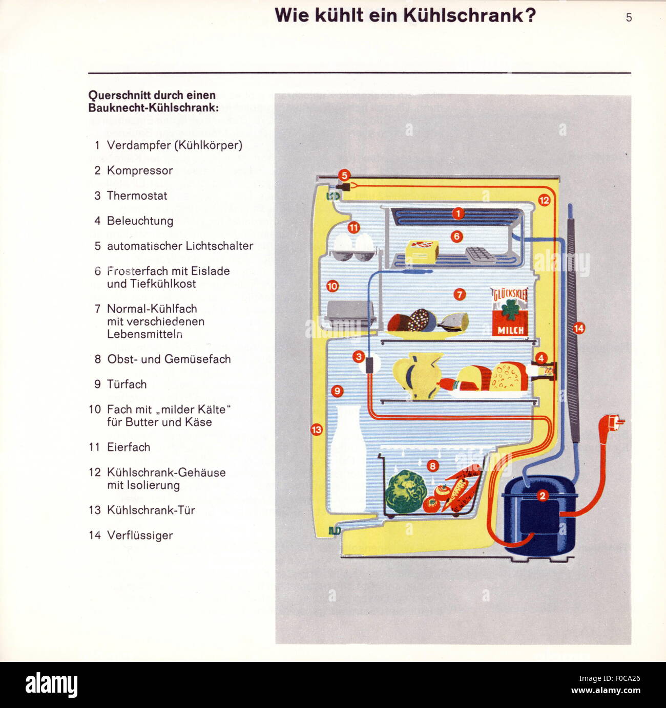 household, kitchen and kitchenware, schematic cross section through ...