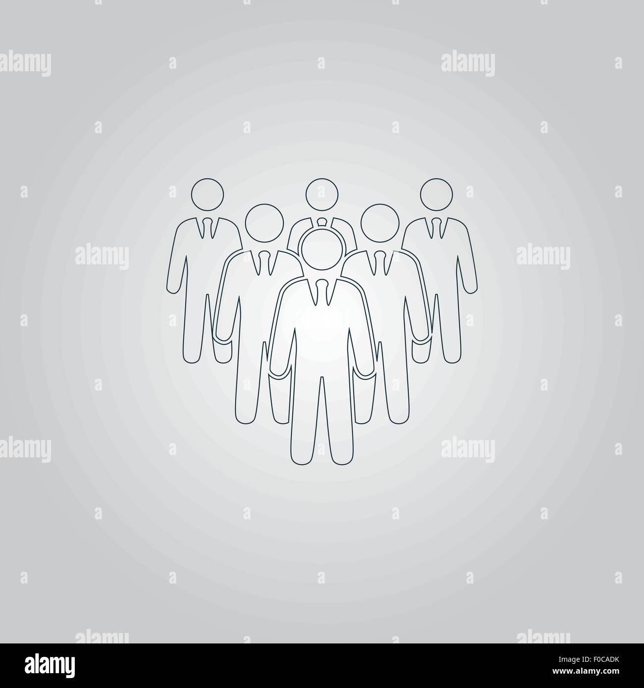 Leader standing in front of corporate crowd Stock Vector Image & Art ...