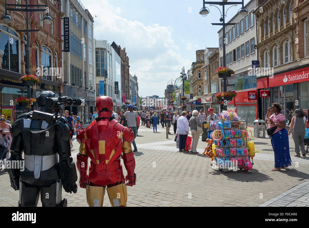 Briggate Leeds, the heart of the city centre retail area, West ...