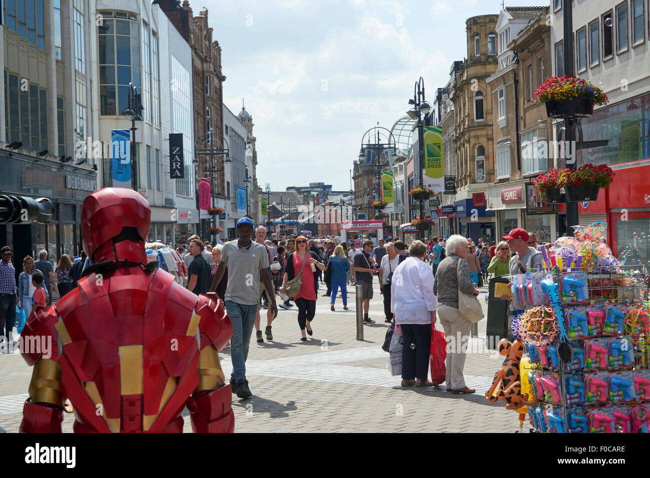 Briggate Leeds, the heart of the city centre retail area, West ...