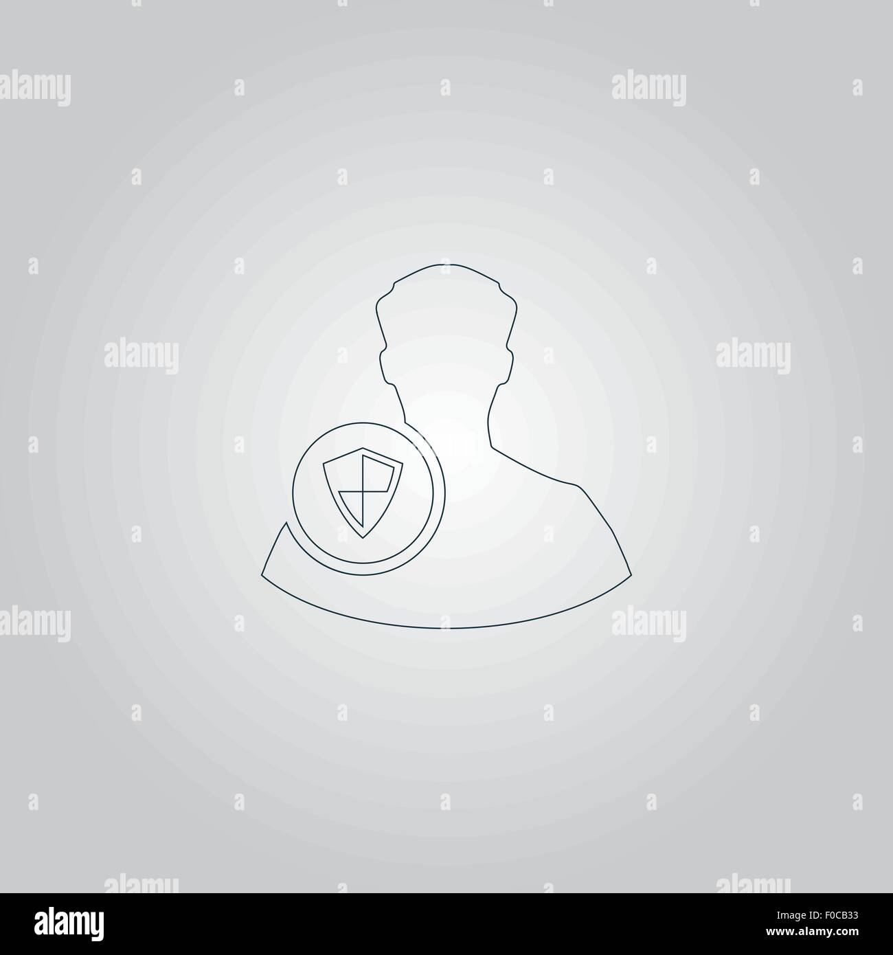 User profile shield Stock Vector Images - Alamy