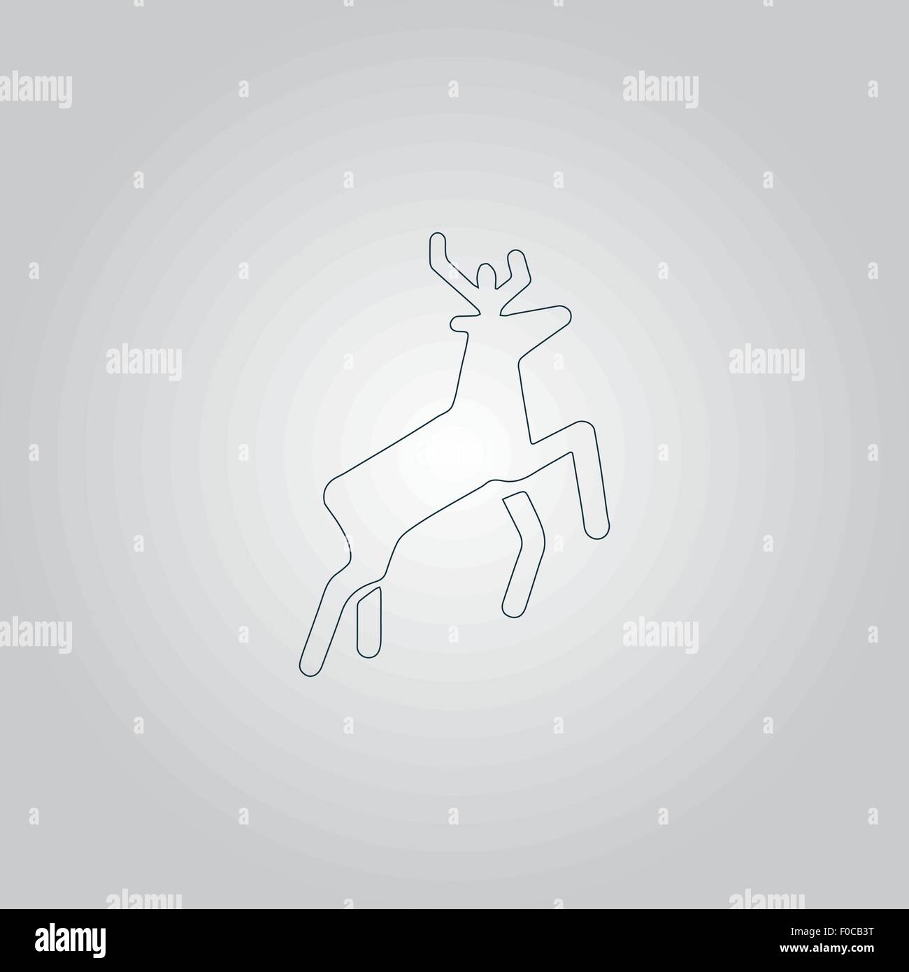 Deer icon vector Stock Vector Image & Art - Alamy