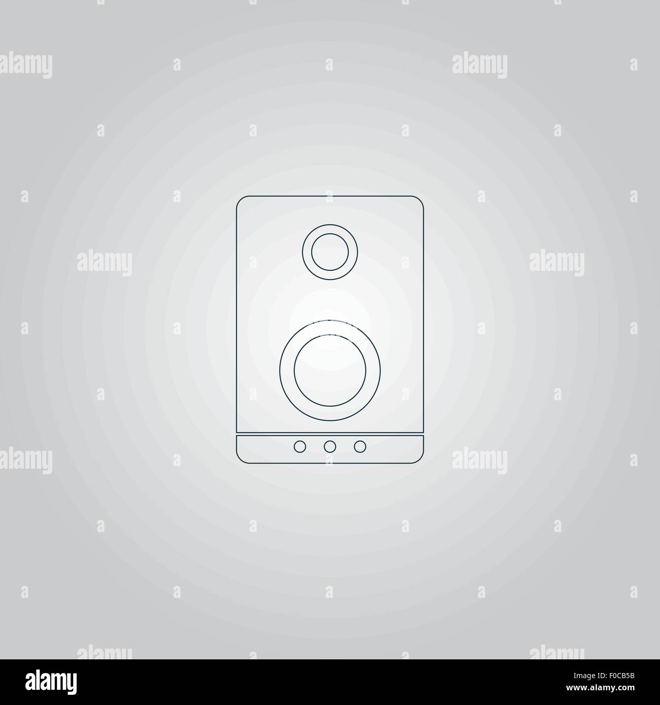 Speakers system icon flat Stock Vector Images - Alamy