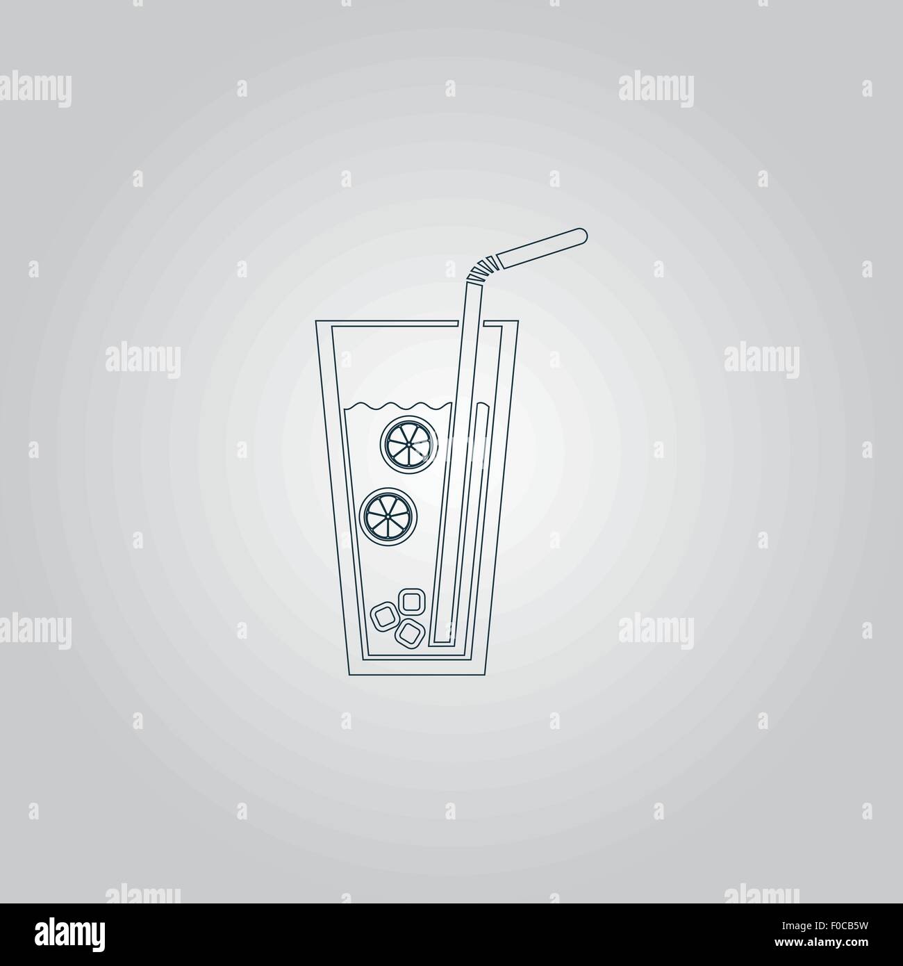 Glass cola lemon straw Stock Vector Images - Alamy