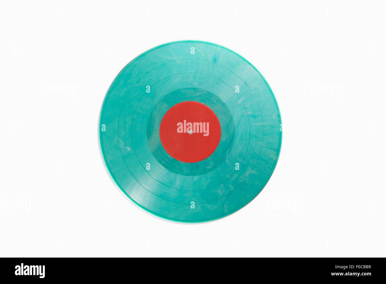 Close-up of blue record against white background Stock Photo - Alamy