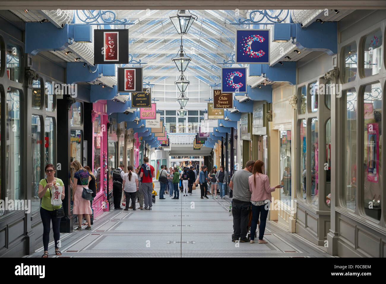 queens Arcade, Leeds City Centre, Northern England Stock Photo - Alamy