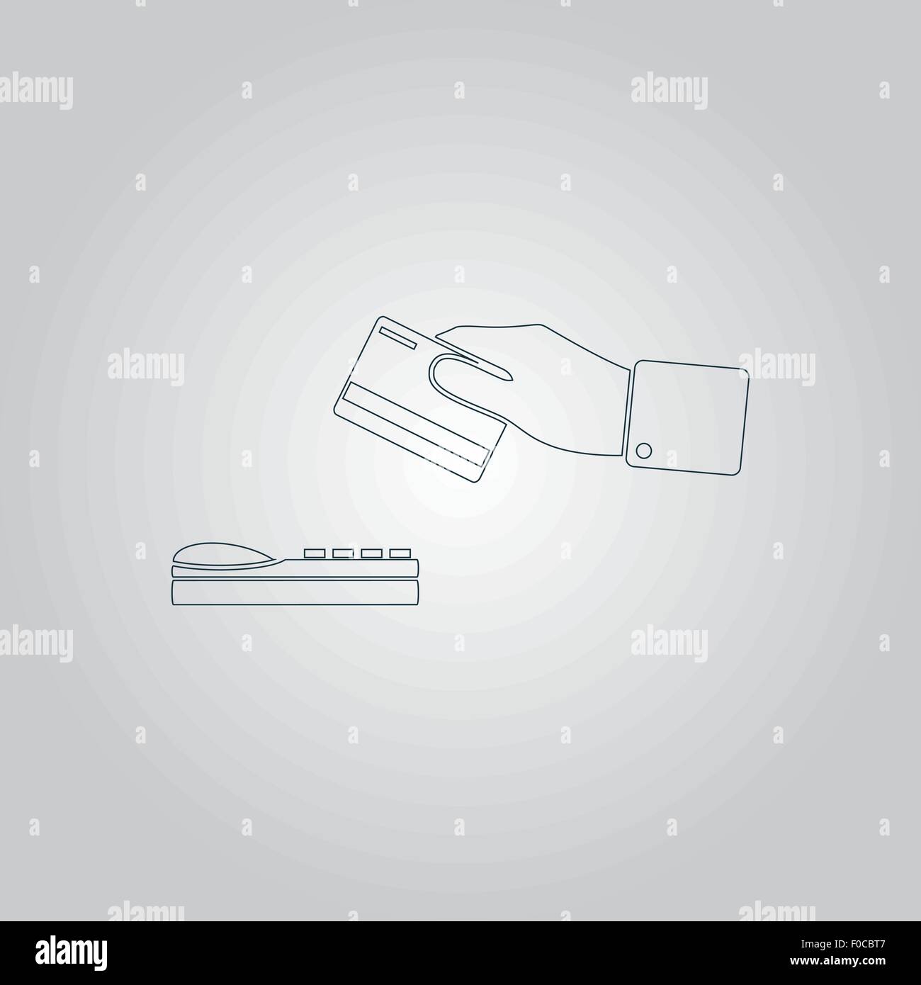 Hand swiping a credit card symbol Stock Vector Image & Art - Alamy