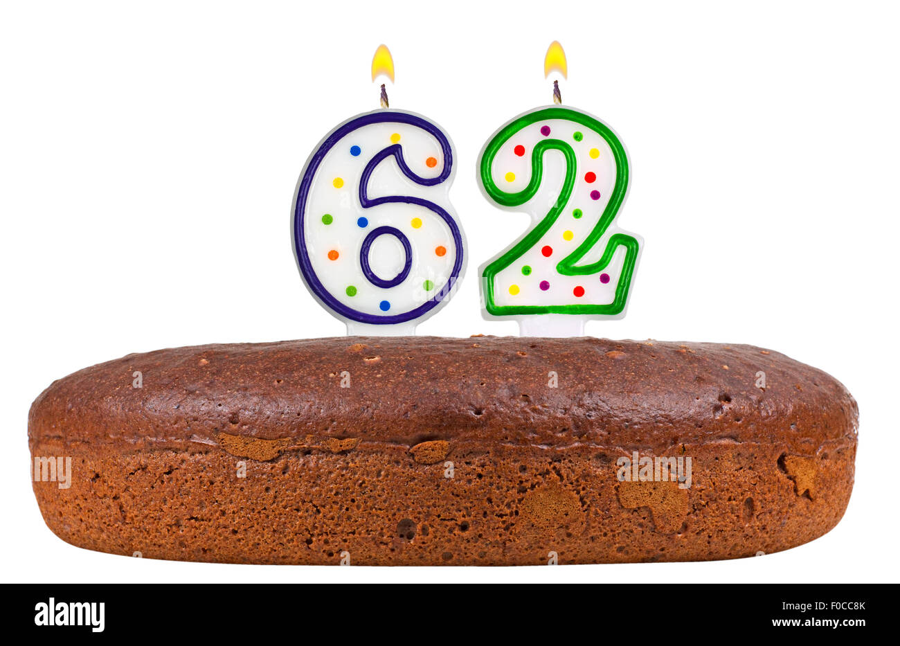 Birthday cake candles number 62 hi-res stock photography and images - Alamy