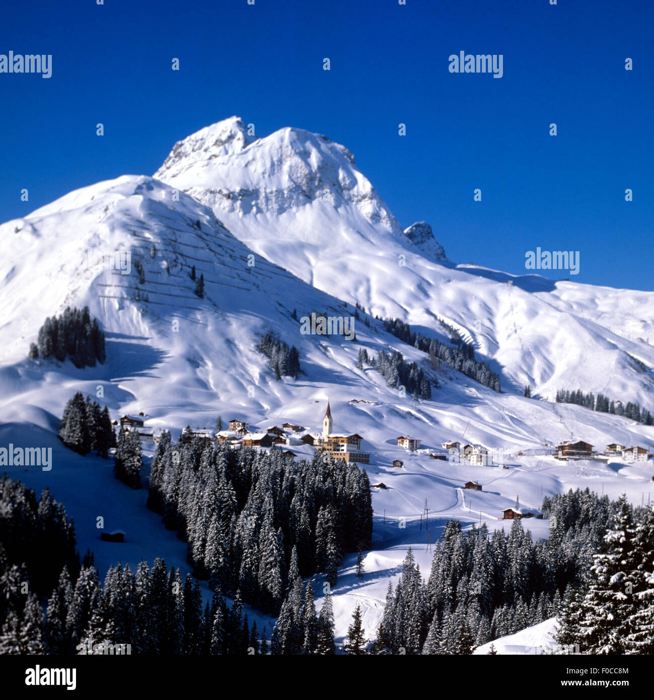 Winterlandschaft, Warth, Arlberg Stock Photo - Alamy