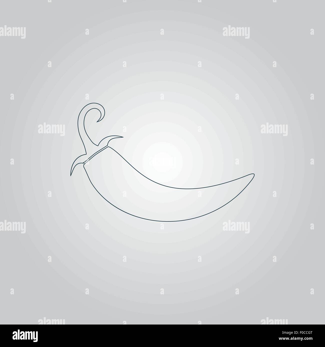 Cayenne chilli in shape Stock Vector Images - Alamy