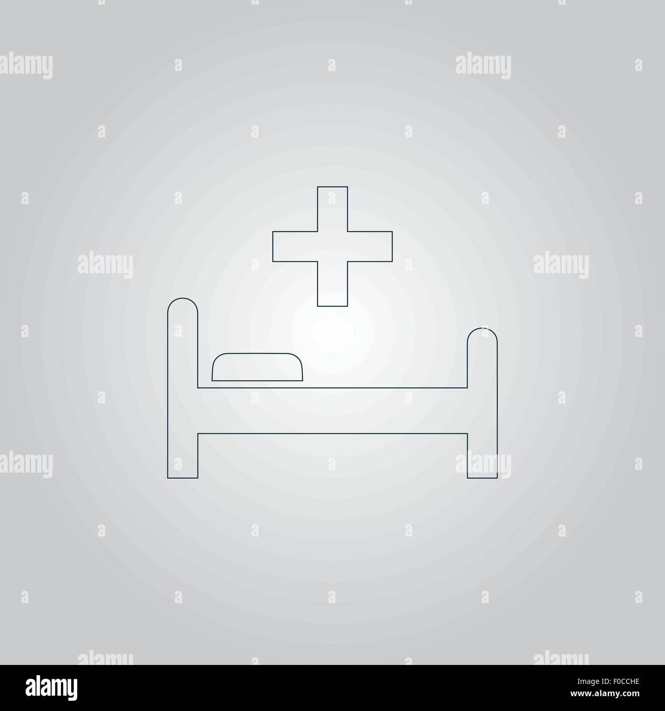 Hospital bed and cross, vector icon Stock Vector Image & Art - Alamy