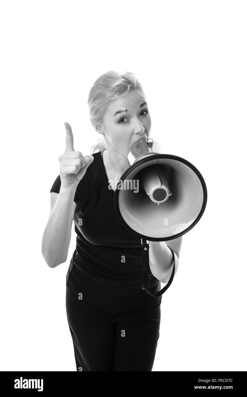 Angry people shouting Black and White Stock Photos & Images - Alamy