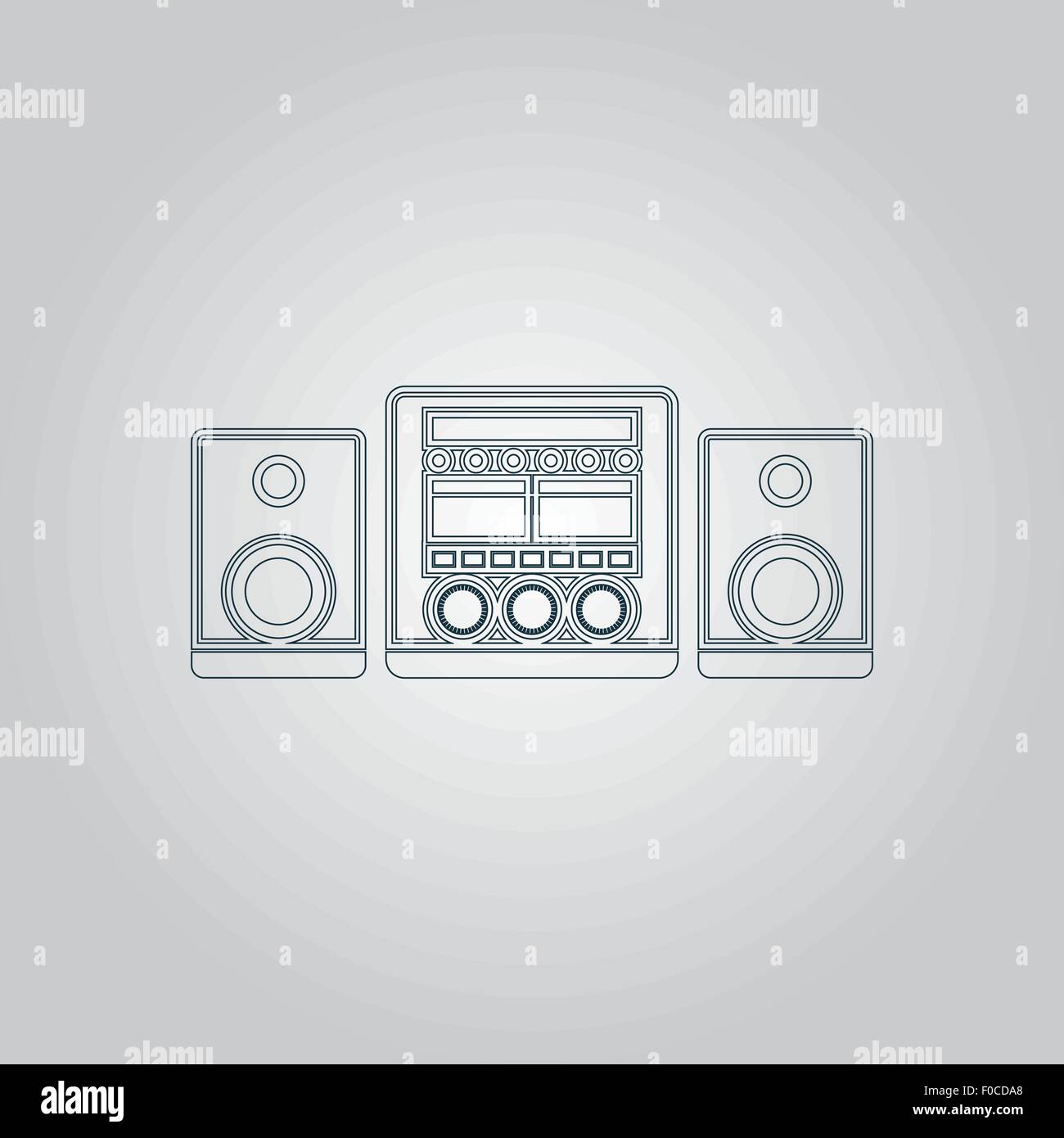 Stereo sound system compact Stock Vector Images - Alamy