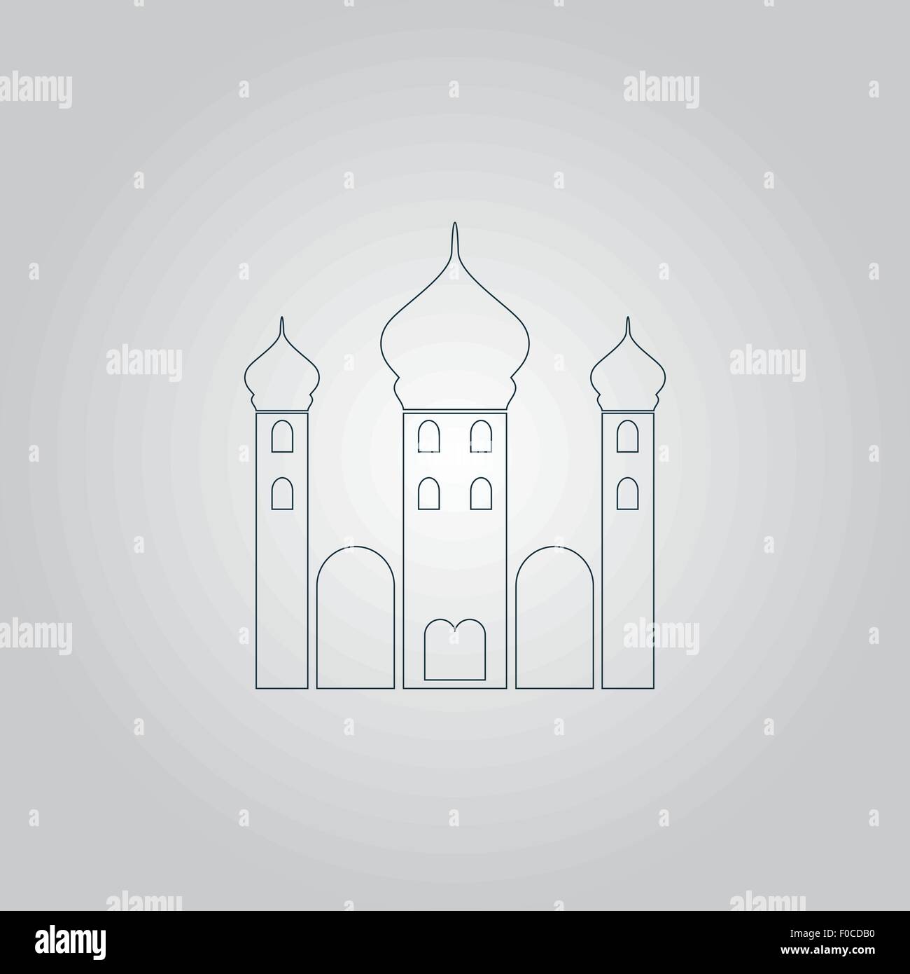 Mosque icon on yellow background Stock Vector Image & Art - Alamy