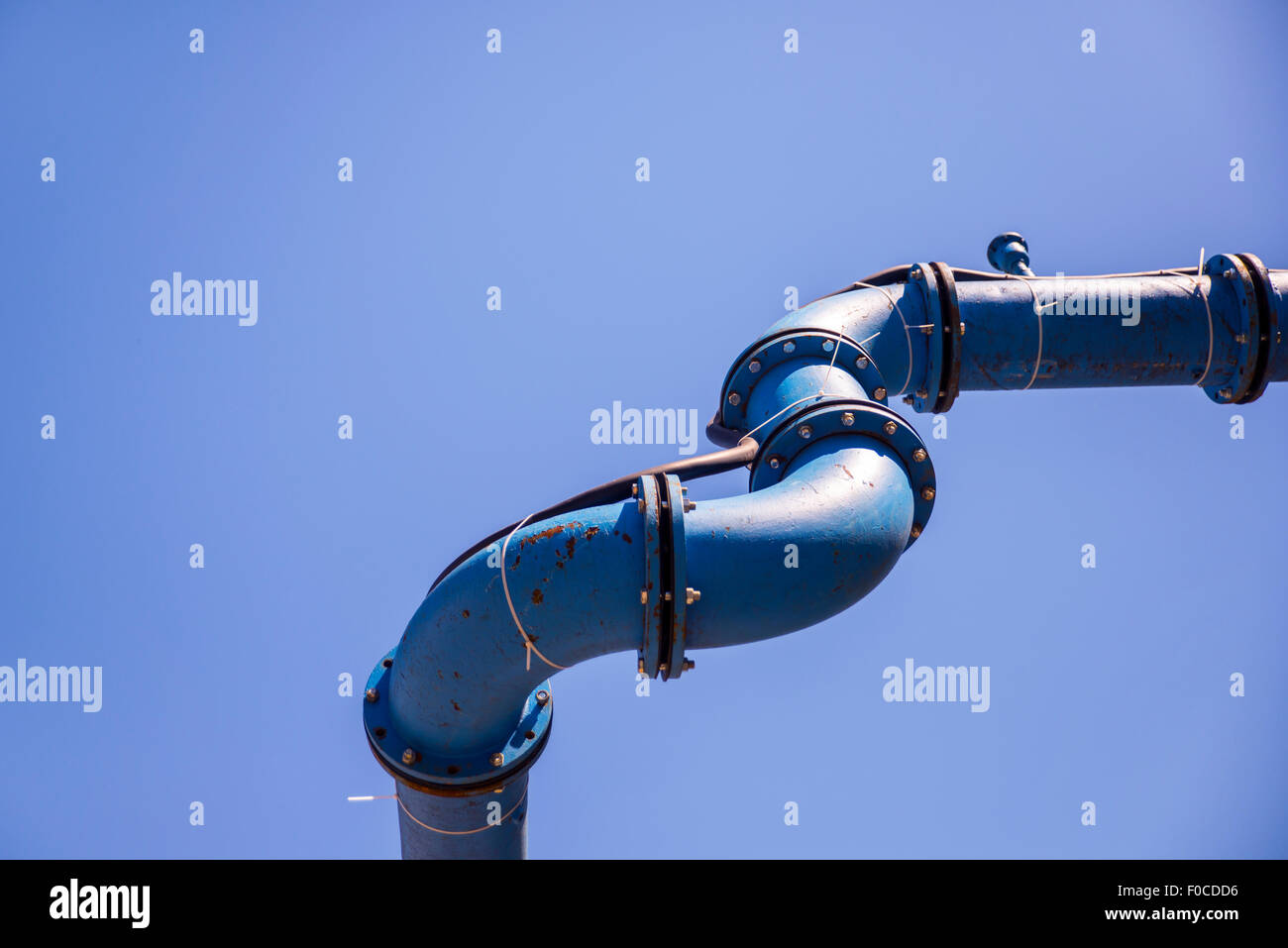 Construction site water pipe, Berlin, Germany Stock Photo - Alamy