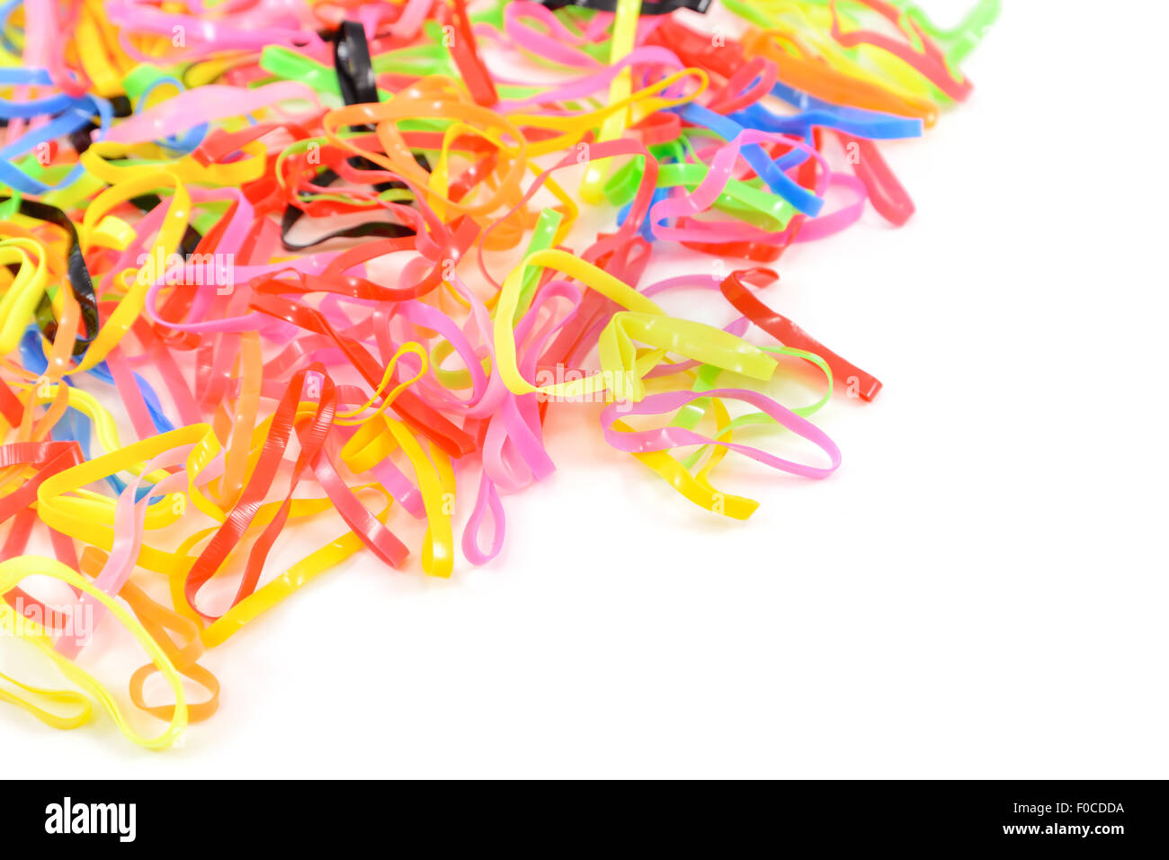 Plastic band isolated on white background Stock Photo - Alamy