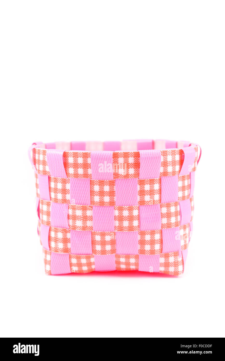Plastic pink bucket isolated on white background Stock Photo - Alamy