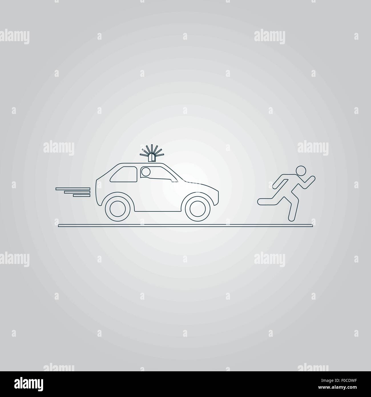 Simple police car in Stock Vector Images - Alamy