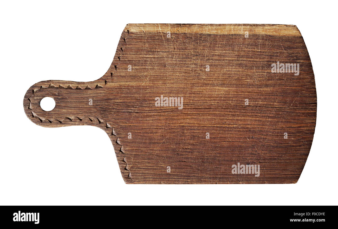 Old cutting board used for cooking. Wood texture Stock Photo - Alamy