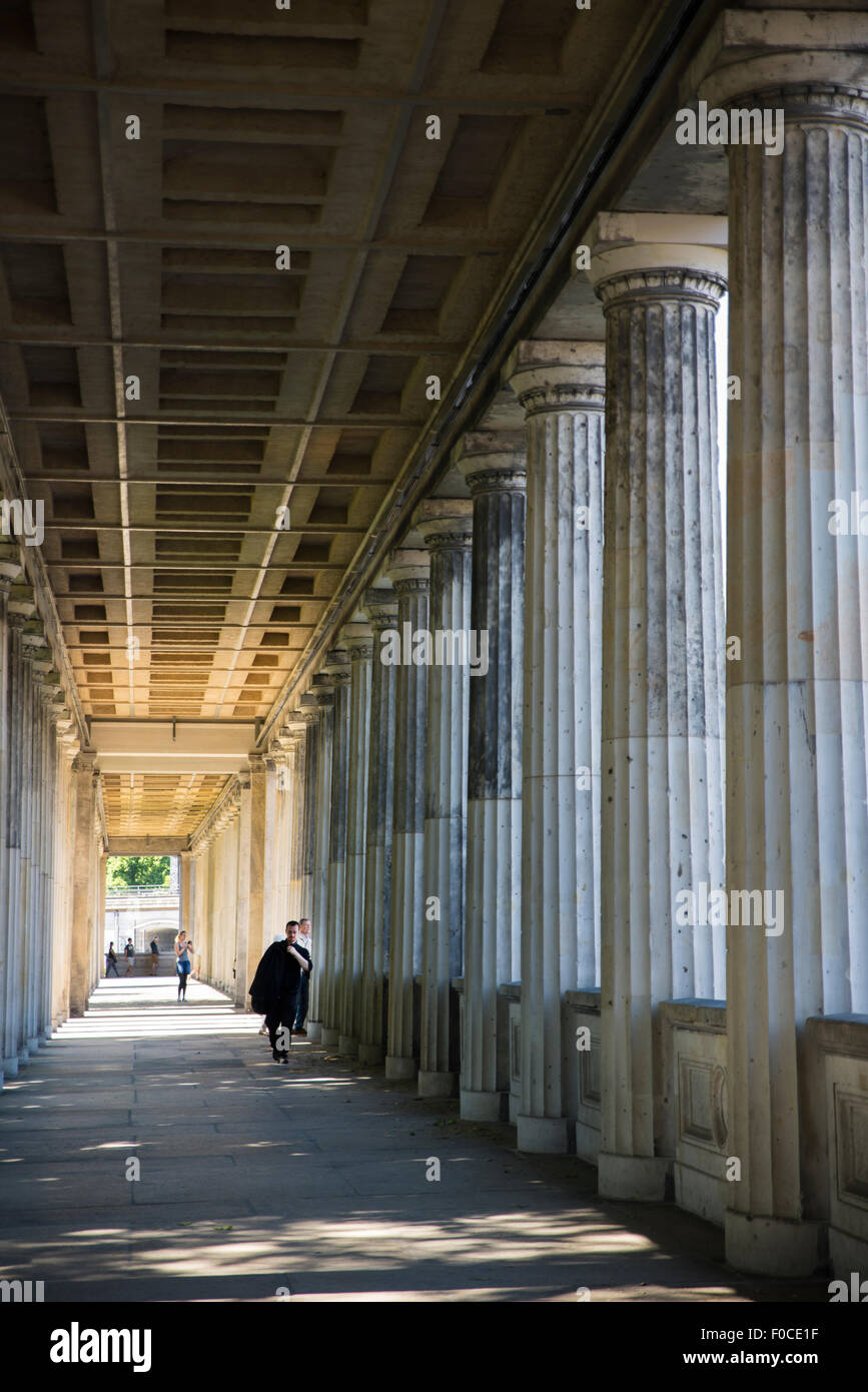 Colonnade walkway at Alte Nationalgalerie, Berlin Stock Photo - Alamy