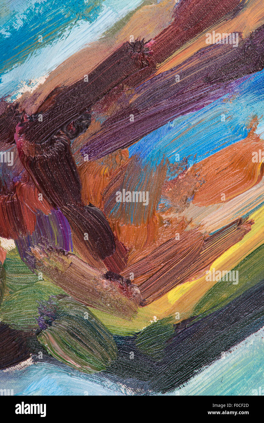 Oil painting on canvas. Abstract brushstroke colorful background Stock ...